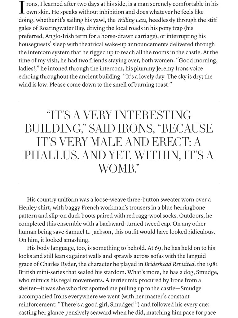 Kilcoe Castle | jeremyirons.net