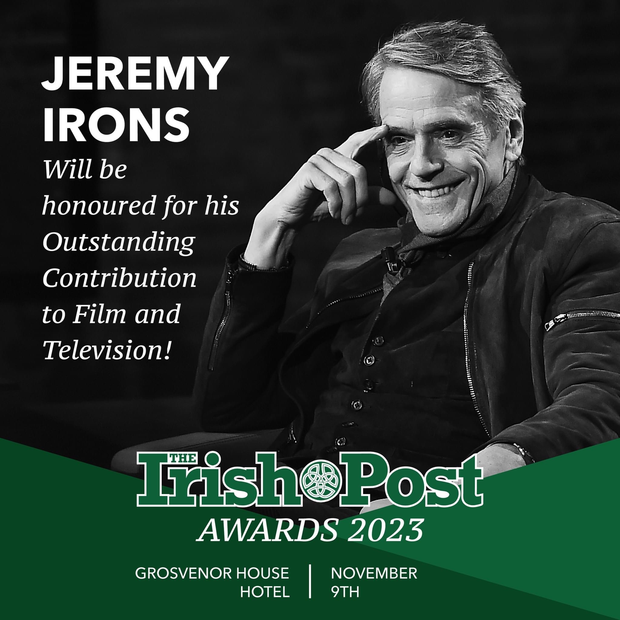 Jeremy Irons to Receive Irish Post Award | jeremyirons.net